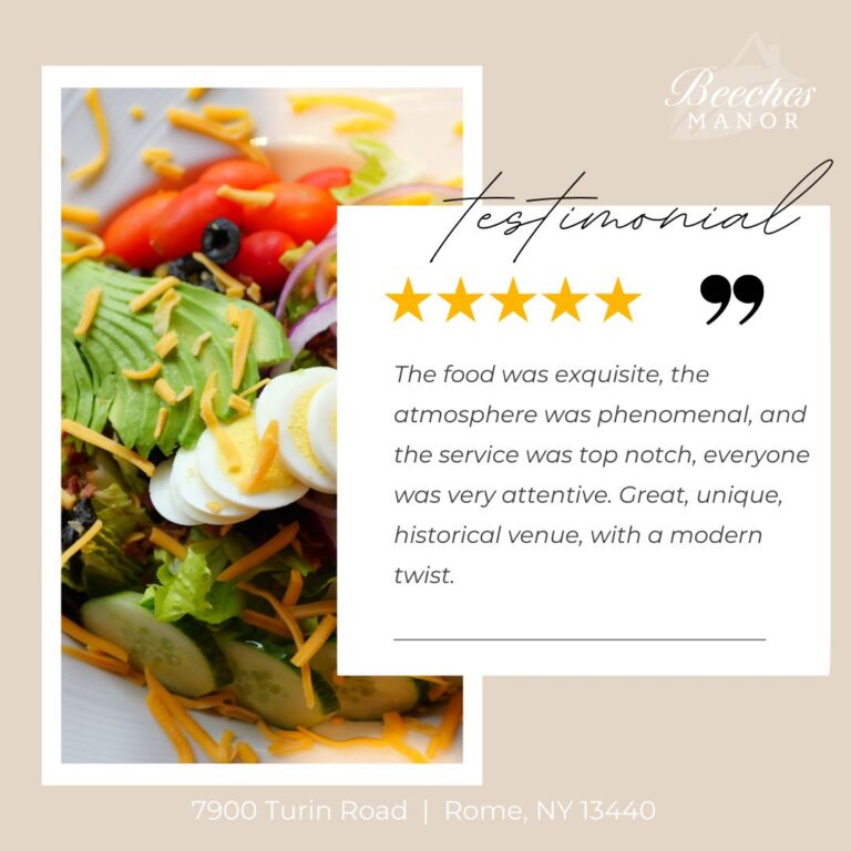 Menu - Beeches Manor